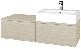 Dřevojas Koupelnová skříňka MODULE SZZ12 120 Varianta: N01 Bílá lesk / D08 Wenge / Levé