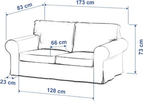 Potah na pohovku IKEA  Ektorp 2-místná, nerozkládací barva béžová látka lesklé, sametová