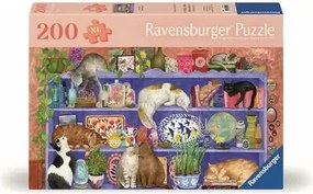 Ravensburger Puzzle: Kočky v regálu / 200 dílků / od 8 let