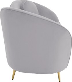 Designový 2-sed, šedá Velvet látka/gold chrom zlatá, EZIO TYP 2