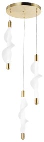 Toolight Toolight, LED stropní svítidlo 27W, 4000K, G009-3CPR, bílá-zlatá lesklá, OSW-06316