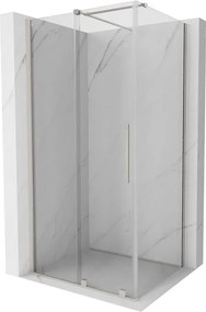 Mexen Velar, sprchový kout s posuvnými dveřmi 120 x 100 cm, 8mm čiré sklo, broušená ocel, 871-120-100-01-97