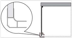 FORTE Sprchová zástěna ANTA FISSA CC BARVA rámu - Bílá, Rozměr A - 70 cm, Výplň - Polystyrol 2,2 mm (acrilico) BSAFI70CCP