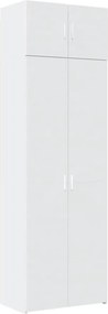Úzká úložná bílá 70 x 42,5 x 225 cm kompozitní dřevo 3281322