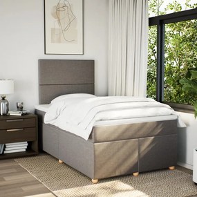 Box spring postel s matrací taupe 120x190 cm textil 3293516