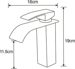 Mexen Aries umyvadlová baterie, černá, 744800-70