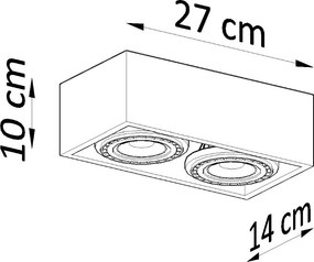 Sollux Lighting Stropní svítidlo QUATRO 2 přírodní dřevo