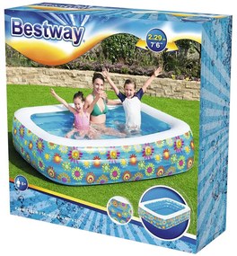 BESTWAY Family Pool Nafukovací bazén Happy Flora, 229 x 152 x 56 cm 54120