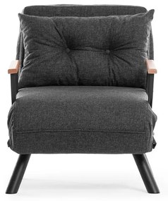 Designové rozkládací křeslo Hilarius tmavě šedé