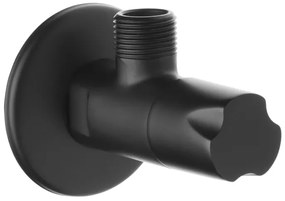 Invena Invena, úhlový ventil s keramickou hlavou 1/2" X 1/2", černá matná, INV-ZW-49-01C-W