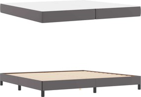 Rám postele s matrací Šedá 200 x 200 cm textil 3398651