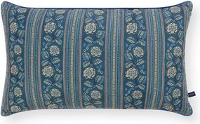 Pip Studio dekorační polštář Rosa Rani 65 x 39 cm - modrý (Stylový dekorační polštář s květy)