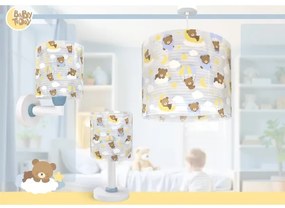 Dalber 41579T - Dětská nástěnná lampa BABY TEDDY 1xE27/15W/230V modrá