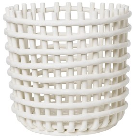 FERM LIVING Košík Ceramic Extra Large, Off White