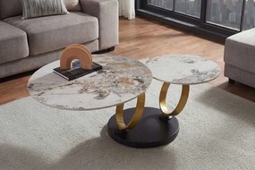 Designový konferenční stolek Danyale 80-134 cm zlatý