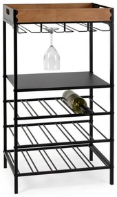BIZZOTTO Kovový bar ISAAC černý 84,5 cm 0747296