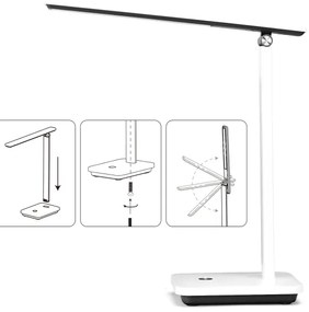 Aigostar-LED Stmívatelná nabíjecí stolní lampa LED/5W/5V 3000-6500K bílá/černá
