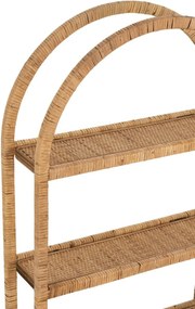 Nástěnná oválná ratanová polička Rattan Boom - 56*20*110cm