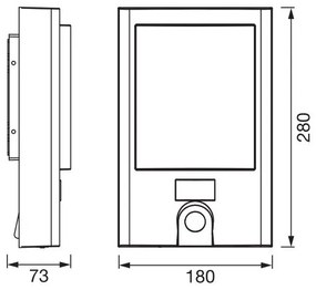 Ledvance - LED Venkovní svítidlo se senzorem a kamerou LED/22W/230V IP44 Wi-Fi