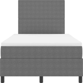 Postel s boxspringem s čelo Světle šedá a bílá 120 x 190 cm 3337547
