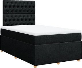 Box spring postel s matrací černá 120x190 cm textil 3293528