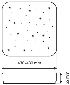 LED Stmívatelné stropní svítidlo FLORA LED/36W/230V 2700-6500K +dálkové ovládání