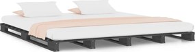 vidaXL Postel z palet 120 x 200 cm masivní borové dřevo [821389] Barva: Šedá