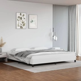 vidaXL Rám postele bílá 200 x 200 cm umělá kůže