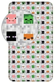 JERRY FABRICS Prostěradlo Minecraft Adventure Bavlna, 90/200 cm