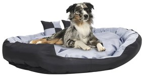 Oboustranný omyvatelný pelíšek pro psy šedo-černý 150x120x25 cm