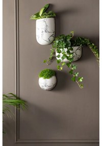 Keramický nástěnný květináč v mramorovém dekoru PT LIVING Oval