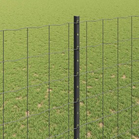 Euro plot s pilotem 10 x 1,6 m Ocel potažená PVC Šedá Síťovina 3336085