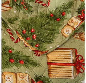 Přehoz na postel CHRISTMAS PRESENTS, zelený Rozměr: 220 x 240 cm