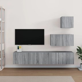 4dílný set TV skříněk šedý sonoma kompozitní dřevo 3114644