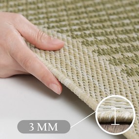 Ayyildiz, Kusový koberec Giza 1410 Green kruh, 200x200 (průměr) kruh, zelená, chodba / předsíň