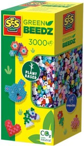 SES CREATIVE Zažehlovací korálky Green Beedz set 3000ks barevný mix Eco 04604