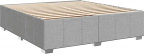 Rám postele bez matrace světle šedý 200 x 200 cm textil 3284860