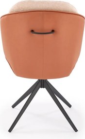 Otočné jídelní křeslo K554 hnědé/béžové