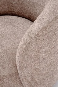 Designové křeslo BAKER — dřevo, látka, béžová