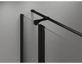 Mexen, Mexen Mist T pravý výklopný sprchový kout 95 x 95 cm, černý rám - 8A4T-095-095-70-70-P