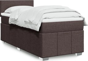 Box spring postel s matrací tmavě hnědá 90x200 cm textil 3289247