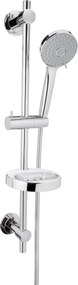Invena Milos, sprchový sloup na přísavky 70cm, 3-funkční sprchová hlavice, chromová, INV-AU-21-P01-L