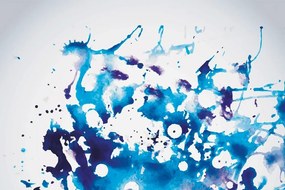 Tapeta modrý akvarel abstrakce - 375x250 cm