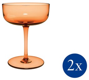 Sada širokých sklenic na šampaňské z kolekce LIKE GLASS APRICOT, 2 ks