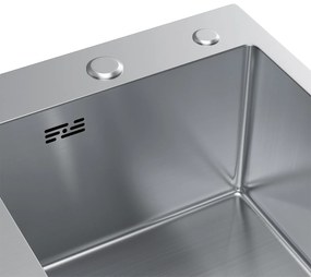 Erga HD, 1-komorový ocelový dřez 580x480x210 mm, pravý, ocelová, ERG-MLS-HD5848R
