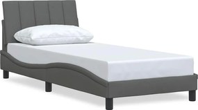 Rám postele bez matrace Hanko tmavě šedá 80 x 200 cm textil 3310350