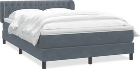 Box spring postel s matrací tmavě šedá 160x210 cm samet 3317782