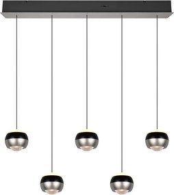 Černé/ve stříbrné barvě LED závěsné svítidlo Orbit – Trio Select