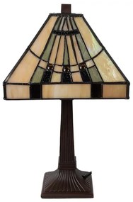 Stolní lampa Tiffany ve stylu art deco Elrieke – 23x23x38 cm