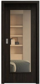 SAPELI ELEGANT KOMFORT M40 - CPL LAMINÁT - POSUVNÉ DVEŘE VČ. ZÁRUBNĚ - Wenge Průchozí šířka (cm): 100, Průchozí výška (cm): 210, Typ skla: Planibel bronz